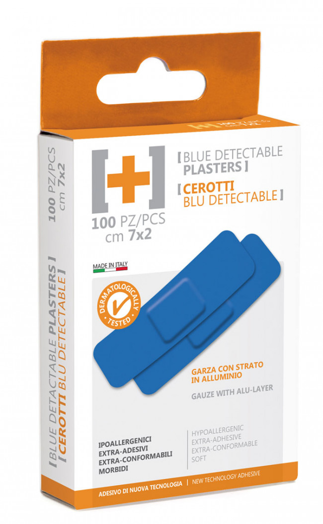 Cerotti blu detectable 100 pezzi