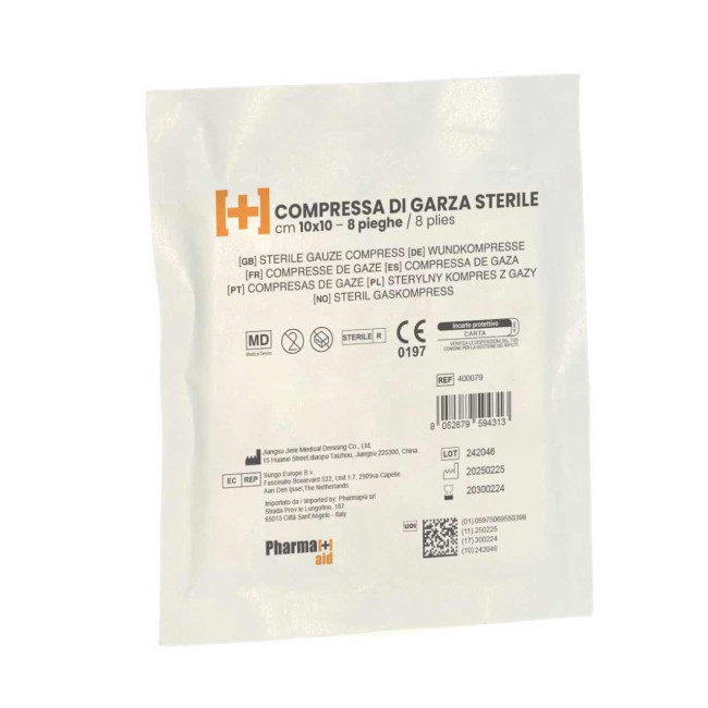 Compressa di Garza Sterile 10x10 cm – 8 PIEGHE - e-Medicare