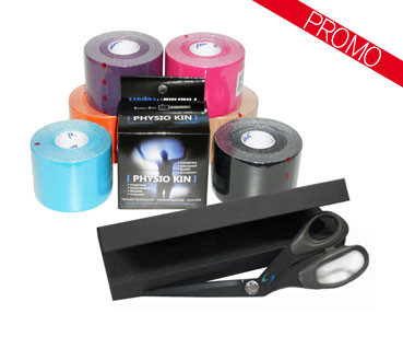 Promozione 36 rotoli Physio kin + Forbici professionali elastotape